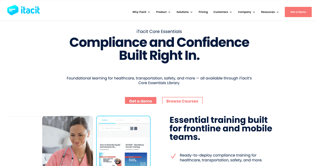iTacit Core Essentials - iTacit Frontline Training & Digital Worplace